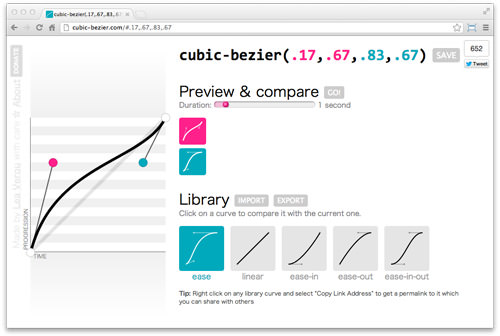 Cubic bezier In CSS3 Transition