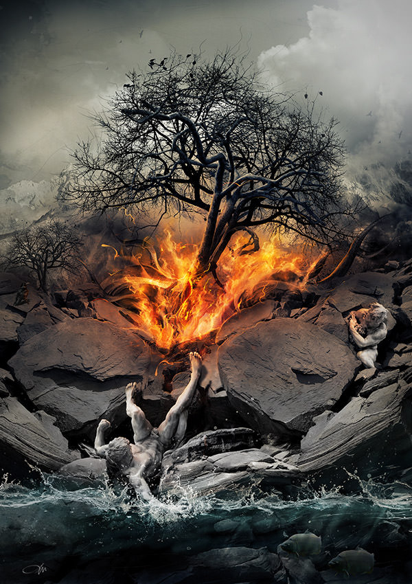 30 Amazing Photo Manipulation of Fire and Flames - Hongkiat