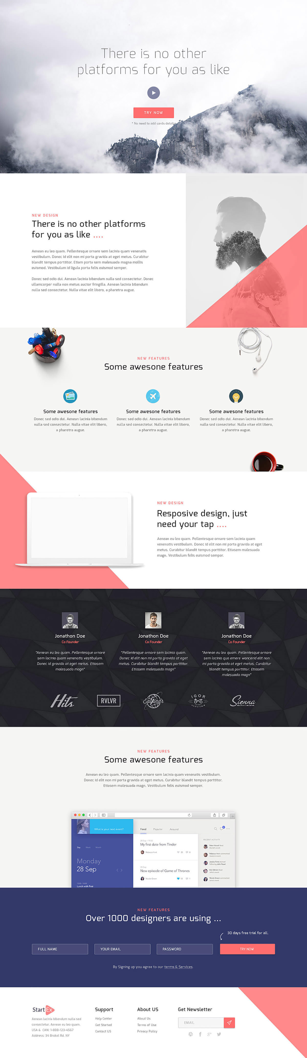 60 Free Beautiful PSD Website Templates To Download 2020 Hongkiat